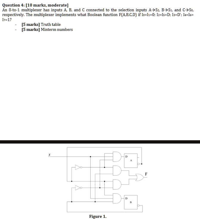 VIDEO solution: Question 4: [10 marks, moderate] An 8-to-1 multiplexer ...