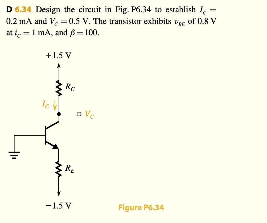 Solved For The Circuit In Figure P6 20 The Transistor