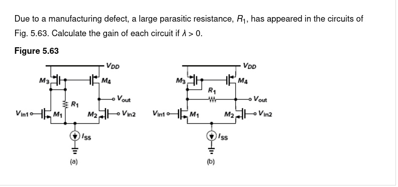 [GET ANSWER] Due to a manufacturing defect, a large parasitic ...