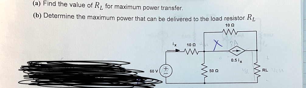 SOLVED: (a) Find the value of Rz for maximum power transfer: (b) Determine the maximum power ...