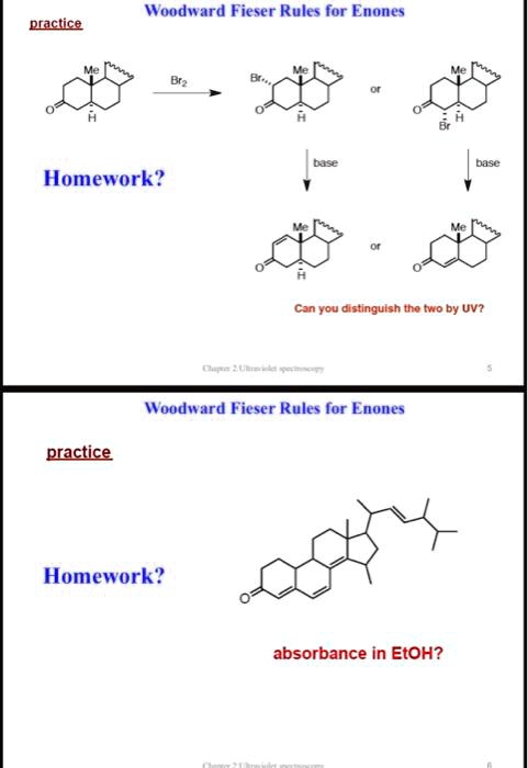 woodward fieser rules for enones practice dase homework can you ...