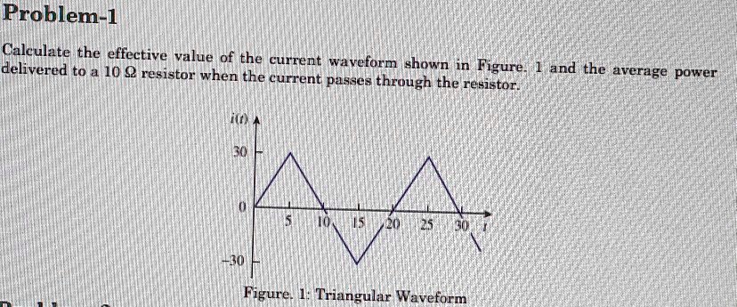 problem 1 calculate the effective value of the current waveform shown in figure l and the ...