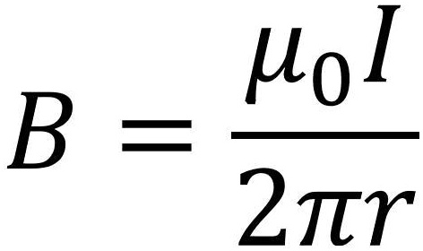 B = (μ0 I)/(2π r)