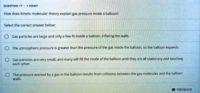 question 17 point how does kinetic molecular theory explain gas ...