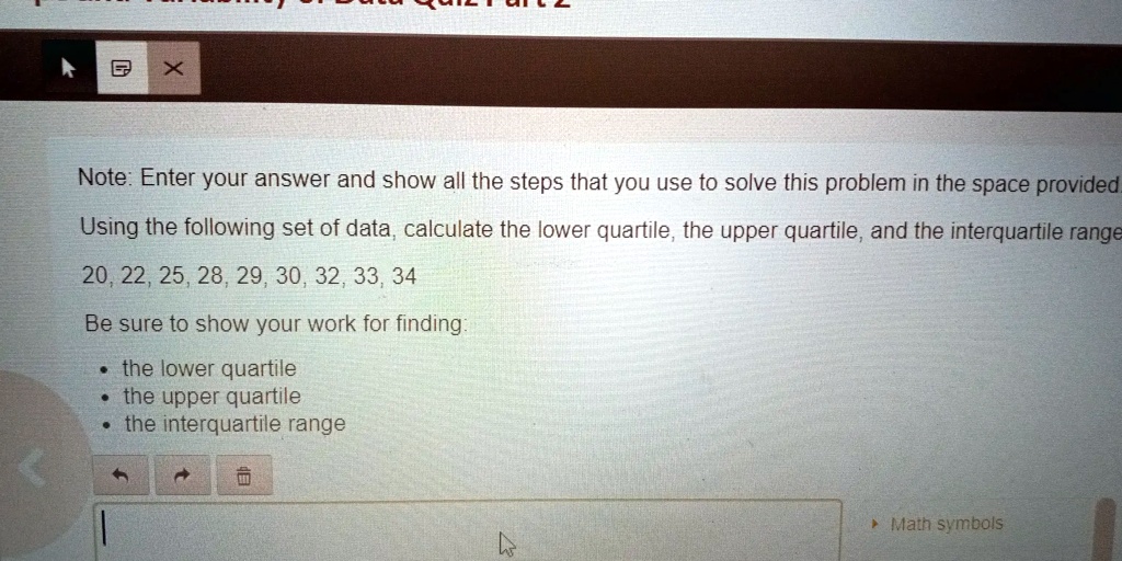 SOLVED: Note: Enter your answer and show all the steps that you use to solve this problem in the ...