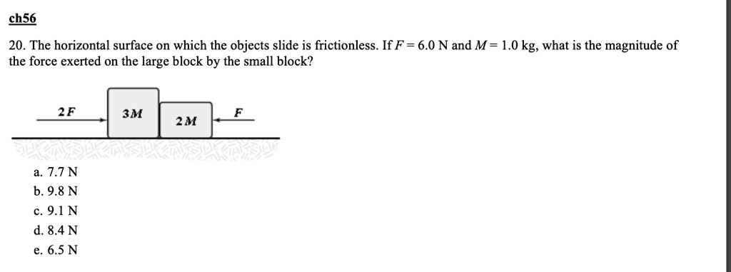 [GET ANSWER] ch5o 20 the horizontal surface on which the objects slide ...