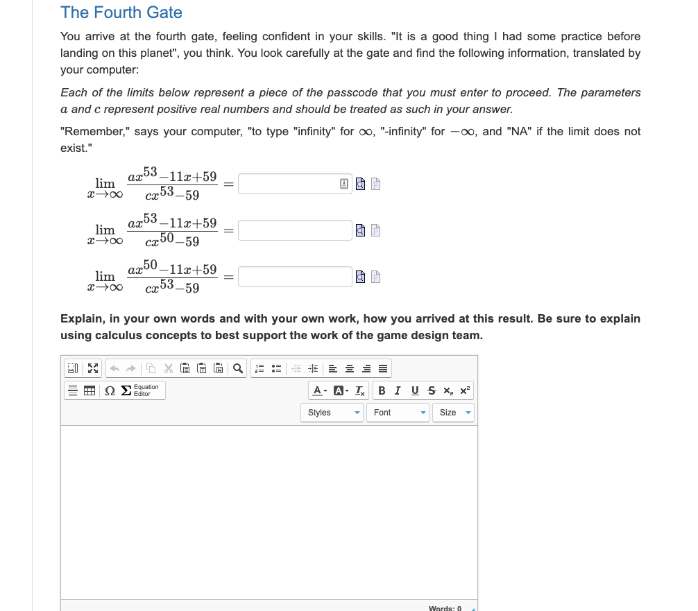 The Fourth Gate You arrive at the fourth gate, feeling confident in ...