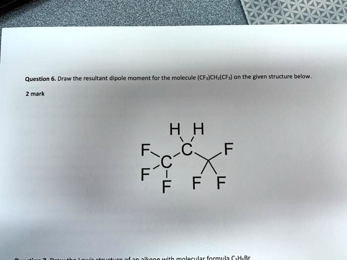 SOLVED: Question: Draw the resultant dipole moment for the molecule ...