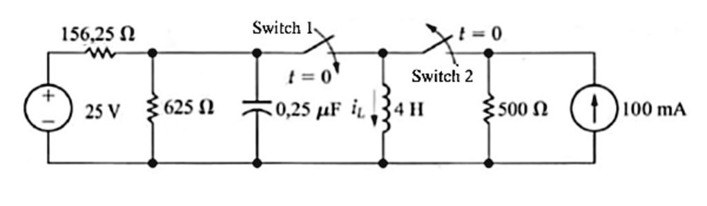 SOLVED: Switches 1 and 2 of the circuit in the figure are synchronized ...