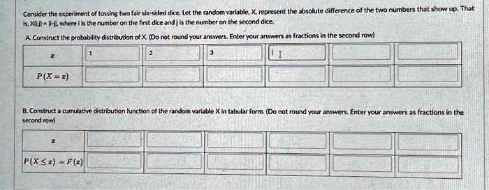 SOLVED: Texts: Consider the experiment of tossing two fair six-sided ...