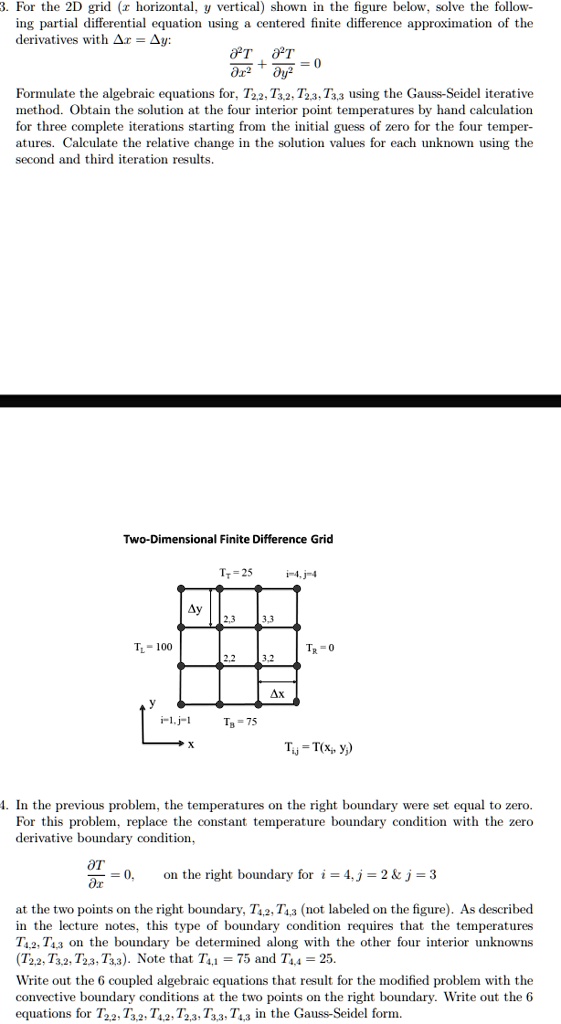 SOLVED: For the 2D grid (horizontal, vertical) shown in the figure below, solve the following ...