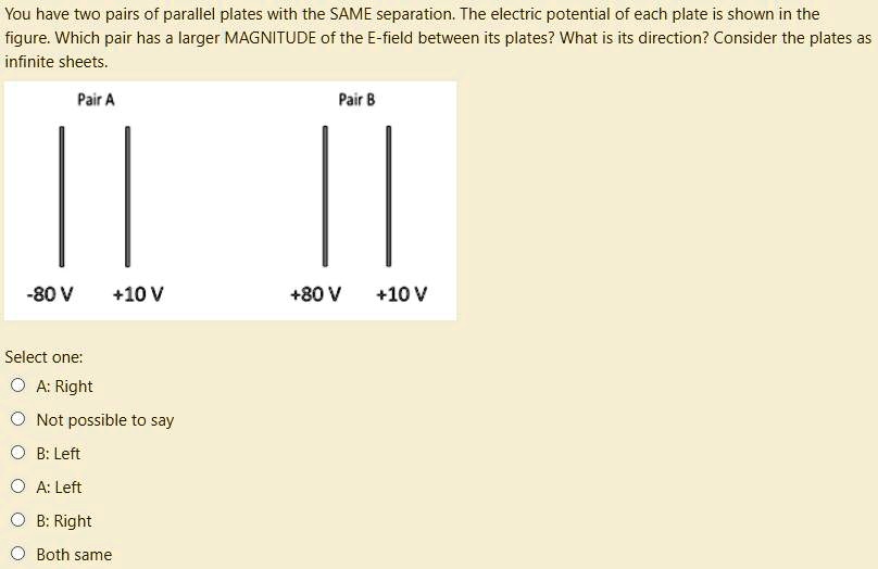 you have two pairs of parallel plates with the same separation the ...