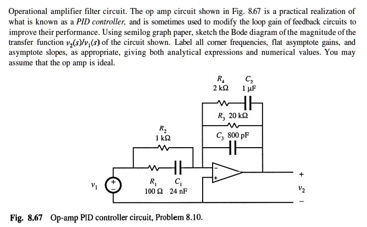 Operational amplifier filter circuit. The op amp circuit shown in Fig ...