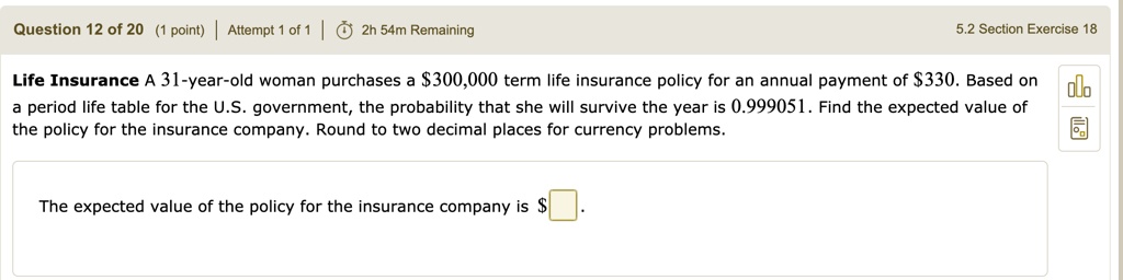 Question 12 of 20 (1 point) Attempt 1 of 1 2h 54m Remaining 5.2 Section ...