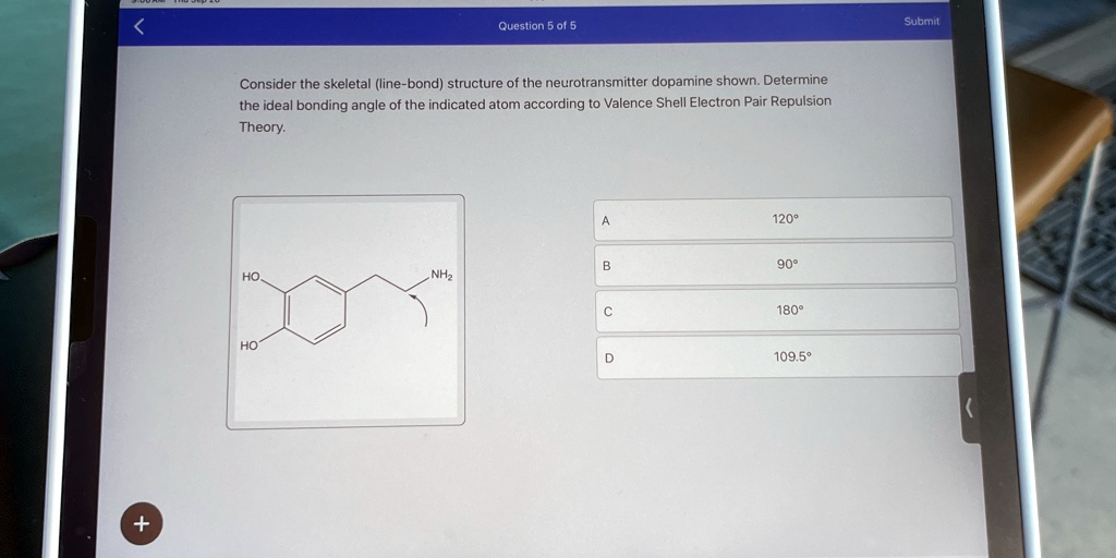 consider the skeletal line bond structure of the neurotransmitter ...