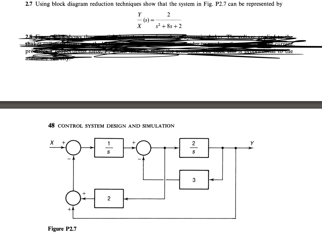 SOLVED: 2.7 Using block diagram reduction techniques, show that the ...
