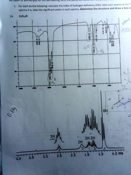 SOLVED: For each do the following: calculate the Index of hydrogen ...