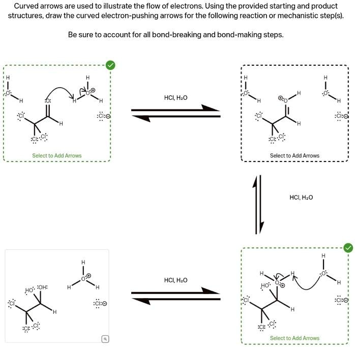SOLVED: Curved arrows are used to illustrate the flow of electrons ...