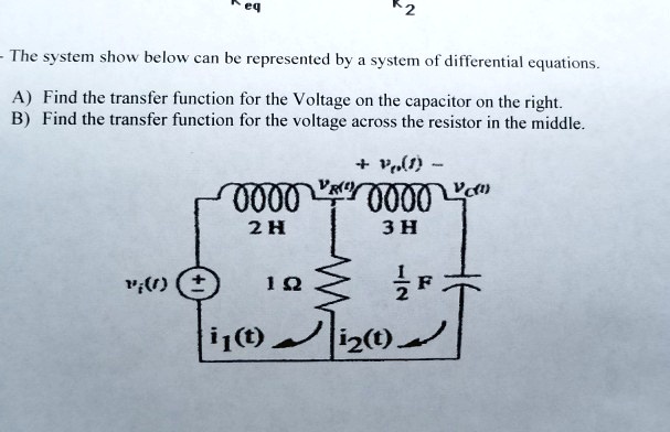 SOLVED: The system show below can be represented by a system of ...
