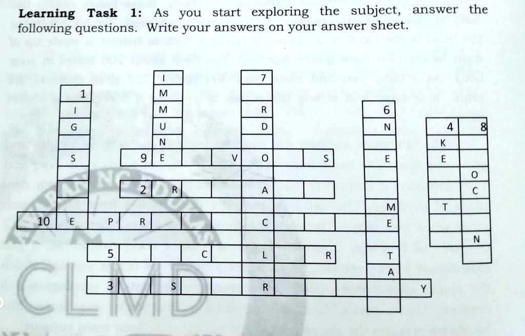 SOLVED: 'Learning Task 1: As you start exploring the subject, answer ...