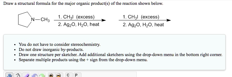 SOLVED: Draw the structural formula for the major organic product(s) of ...