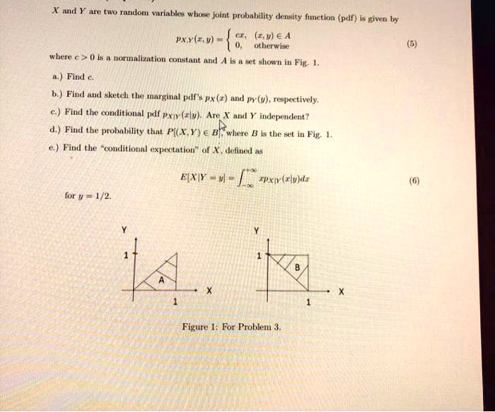 SOLVED: Text: X and Y are two random variables whose joint probability density function (pdf) is ...