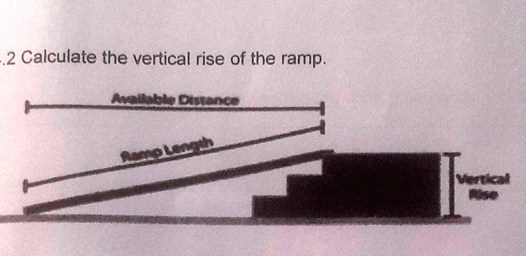 SOLVED: 2 Calculate the vertical rise of the ramp