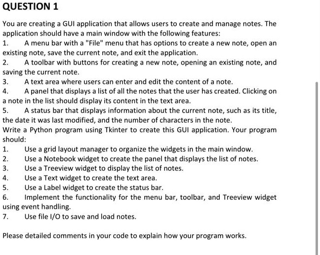 SOLVED: QUESTION 1 You are creating a GUI application that allows users ... SOLVED: QUESTION 1 You are creating a GUI application that allows users ...