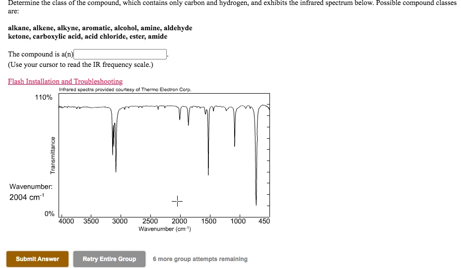 determine the class 0f the compound which contains only carbon and ...
