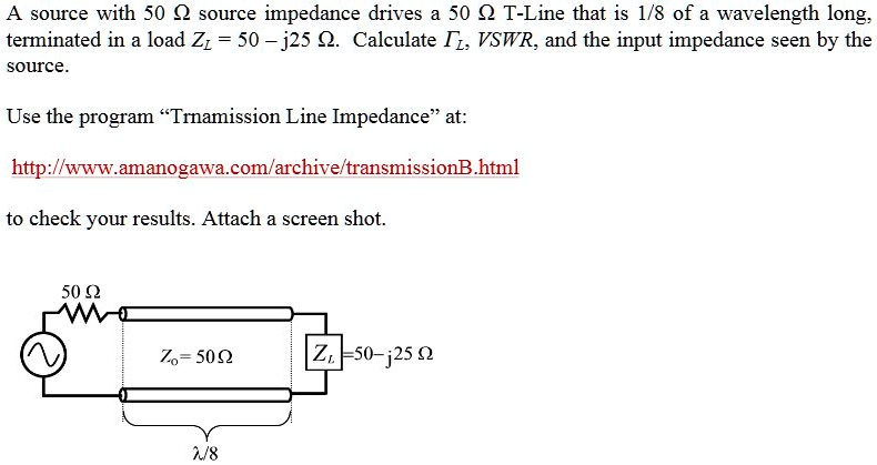 a source with 50 source impedance drives a 50 t line that is 18 of a ...