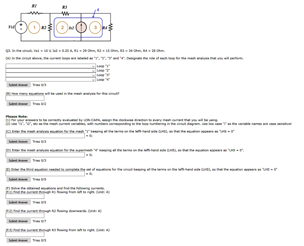 ri r3 q3 in the circuit vs1 10 v is2 025 a r1 29 ohm r2 15 ohm r3 34 ...