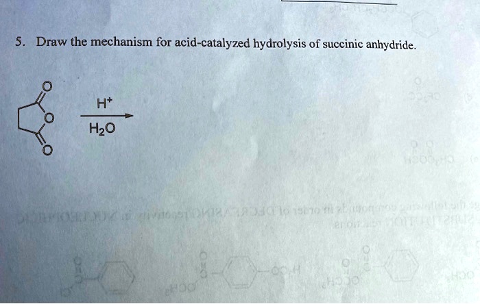 draw the mechanism for acid catalyzed hydrolysis of succinic anhydride ...