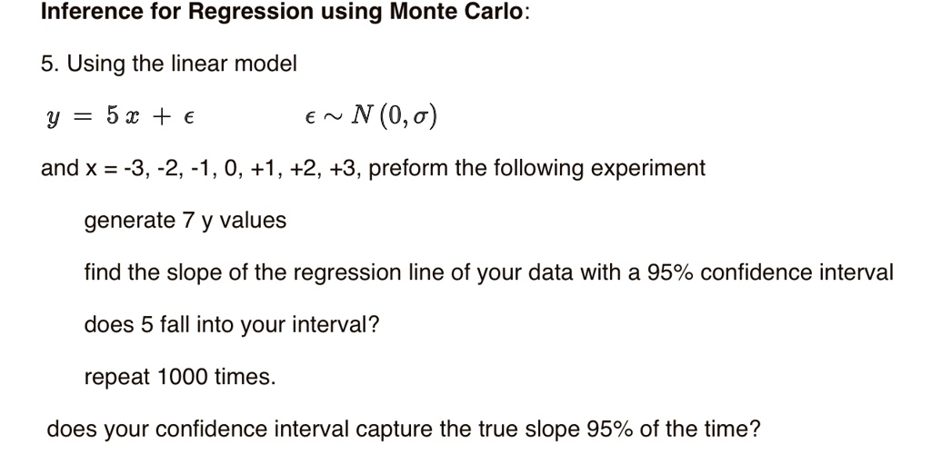 Solved Question Shows On The Pic Please Help Sosinference For Regression Using Monte Carlo 