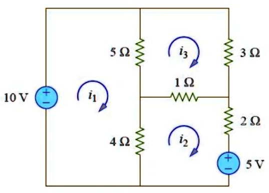 SOLVED: Given the circuit below, use the mesh analysis to compute the following: a. Mesh Current ...