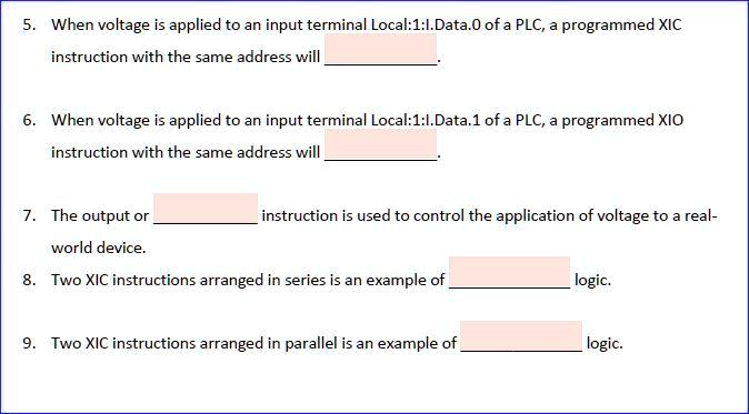 SOLVED: 5. When voltage is applied to an input terminal Local:1:l.Data ...
