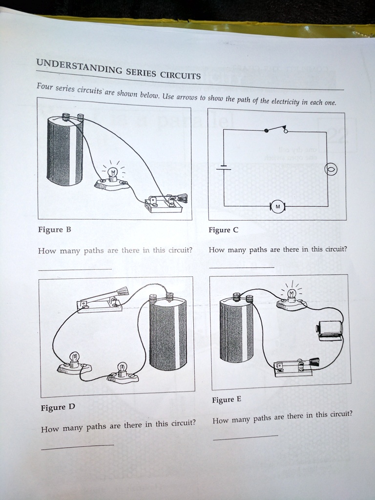 UNDERSTANDING SERIES CIRCUITS Four series circuits are shown below. Use ...