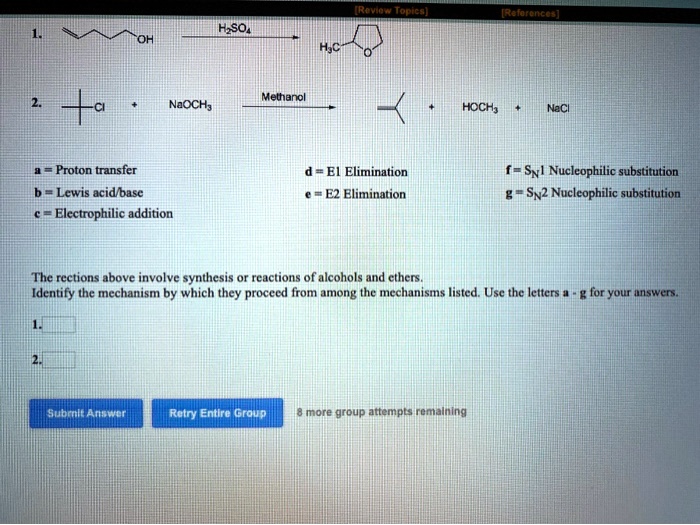SOLVED: Methanol Wfa NaOCH3 HOCH3 MaCl Proton transfer d = EL ...