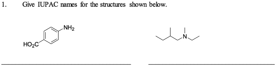 SOLVED: Give IUPAC names for the structures shown below. Give IUPAC ... SOLVED: Give IUPAC names for the structures shown below. Give IUPAC ...
