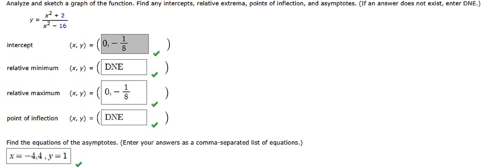 SOLVED: Analyze and sketch graph of the function Find any intercepts ... SOLVED: Analyze and sketch graph of the function Find any intercepts ...