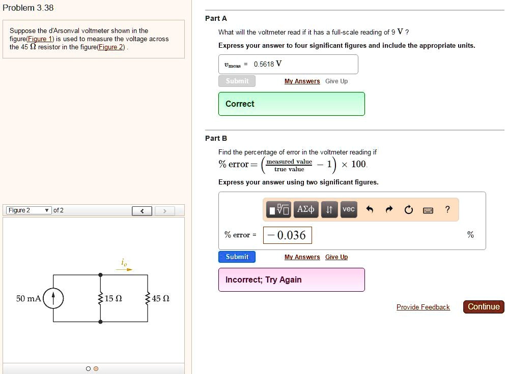 problem 338 part a what will the voltmeter read if it has a full scale ...