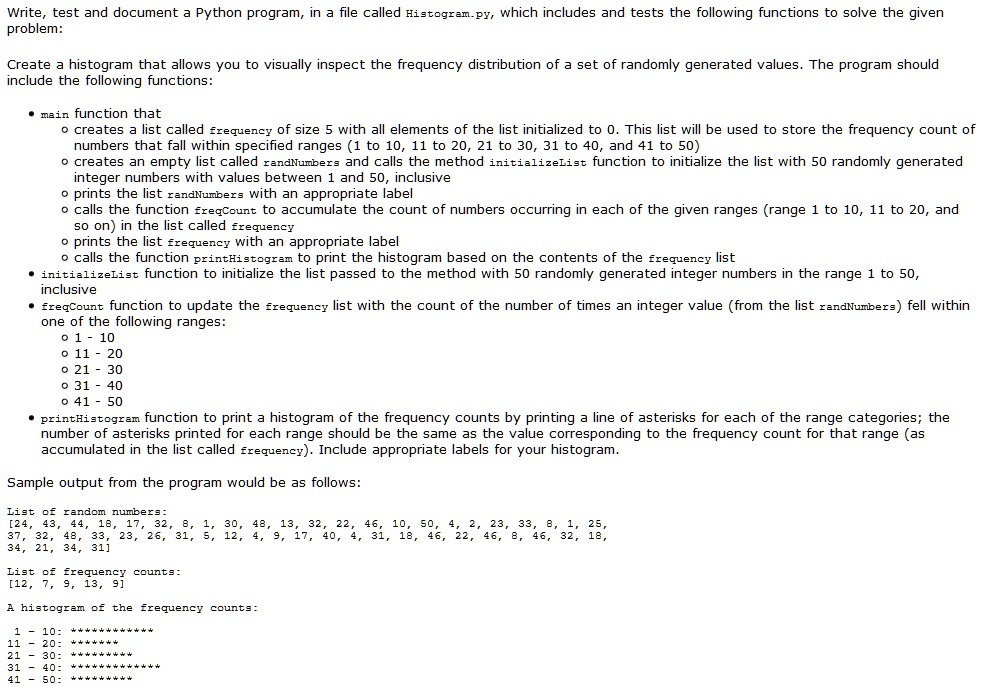 Solved Write Test And Document A Python Program In A File Called 0206