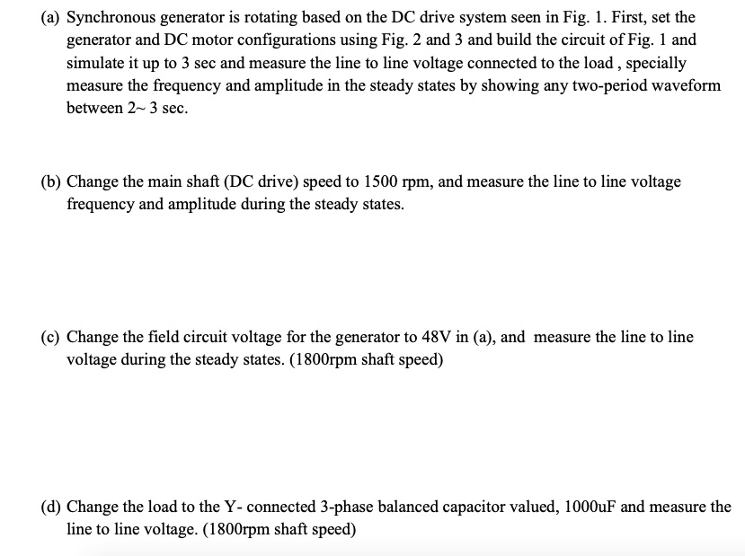 synchronous generator is rotating based on the dc drive system seen in ...
