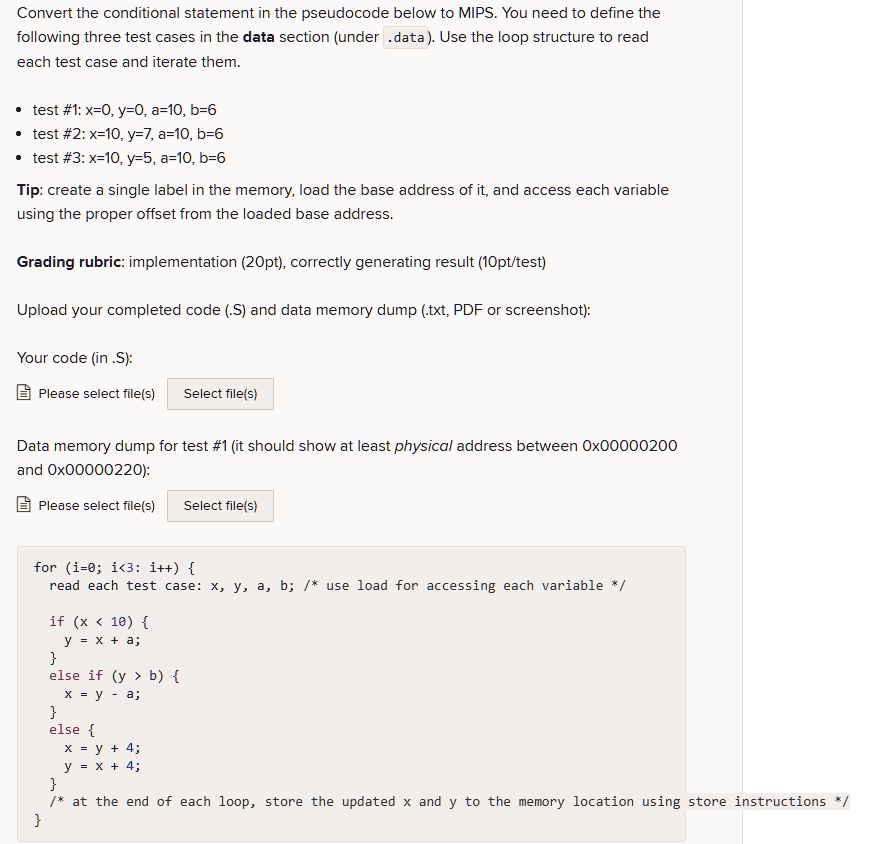 SOLVED: Convert the conditional statement in the pseudocode below to ...