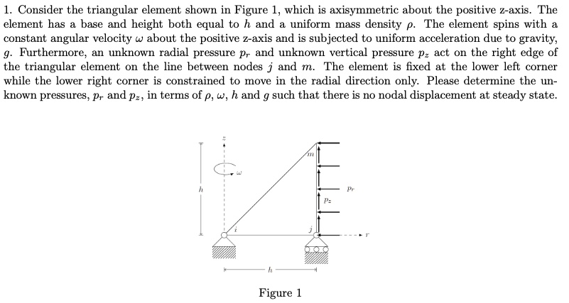 SOLVED: 1. Consider the triangular element shown in Figure 1, which is ...
