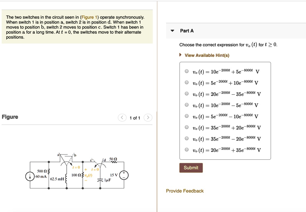 The two switches in the circuit seen in (Figure 1) operate ...