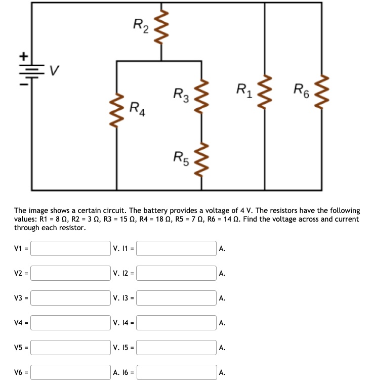 SOLVED: The image shows a certain circuit. The battery provides a voltage of 4 V. The resistors ...