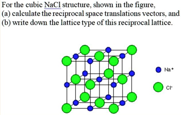 SOLVED: For the cubic NaC] structure , shown in the figure, (a) calculate the reciprocal space ...