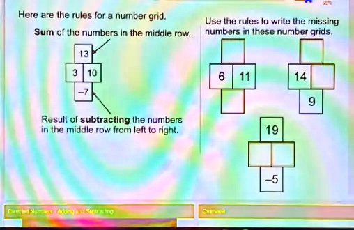 SOLVED: Here are the rules for a number grid. Use the rules to write ...