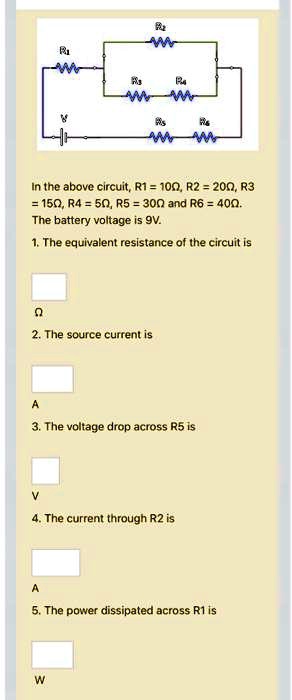 in the above circuit r1 100 r2 200r3 150r4 50 rs 300 and r6 400 the ...