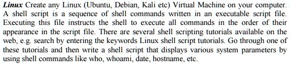 Solved Linux Creating A Virtual Machine And Writing A Shell Script Create Any Linux Ubuntu
